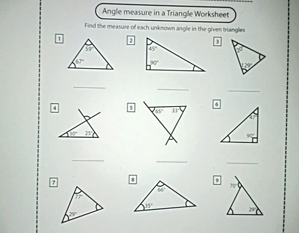 Angle Measure Worksheet