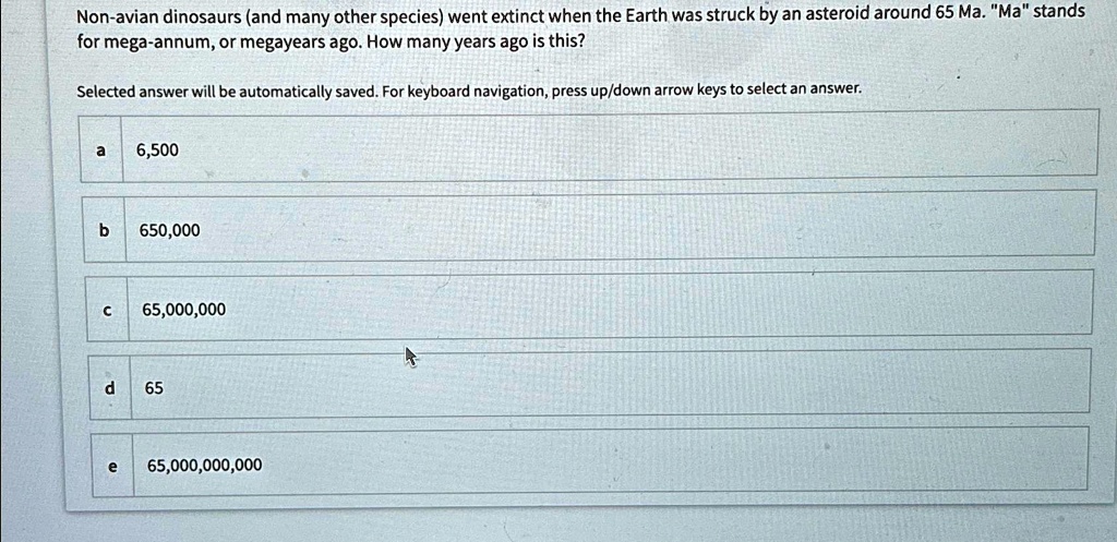 Non-avian dinosaurs (and many other species) went extinct when the ...