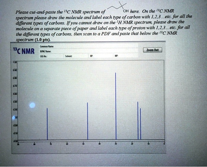 SOLVED: Please cut-and-paste the 1H NMR spectrum of OH here. On the 1H ...