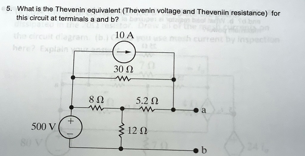 what is the thevenin equivalent thevenin voltage and thevenin resistance for this circuit at ...