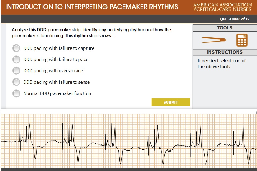 analyze this ddd pacemaker strip identify any underlying rhythm and how ...