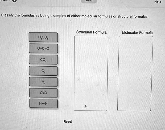 Solved Damrs Help Classify The Formulas As Being Examples Of Either