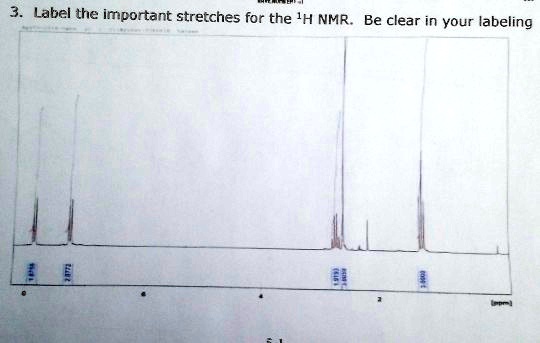 SOLVED: Label the important stretches for the 1H NMR Be clear in your ...