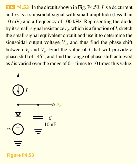 SOLVED: Please solve the following circuit problem. sm4.53: In the circuit shown in Fig.P4.53, I ...