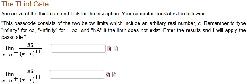 the third gate you arrive at the third gate and look for the ...