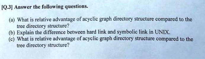 Solved Q3 Answer The Following Questions A What Is Relative Advantage Of Acyclic Graph