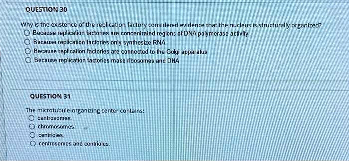 SOLVED: Why is the existence of the replication factory considered ...