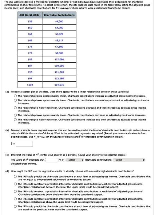 Please show the steps and circle answers. The IRS wants to develop a ...