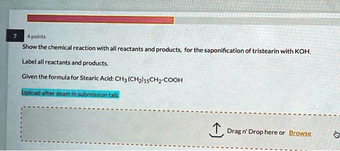 SOLVED: Show the chemical reaction with all reactants and products for ...