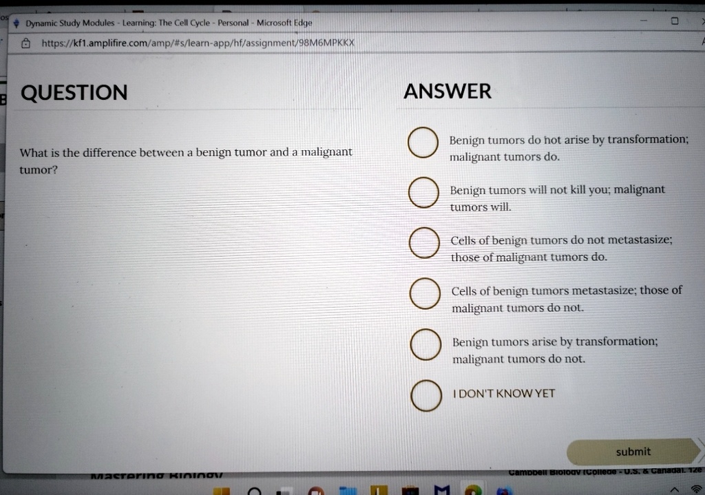 SOLVED: Texts: Dynamic Study Modules - Learning: The Cell Cycle ...