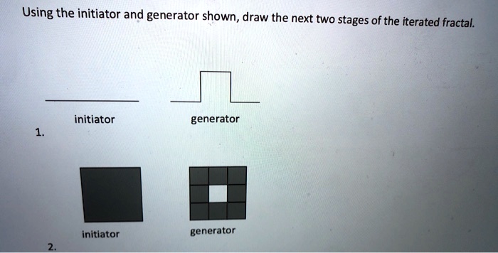 Using The Initiator And Generator Shown Draw The Next Two Stages Of The