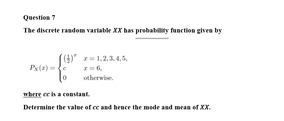 Solved Texts Using Binomial Distribution Question 7 The Discrete Random Variable X Has A 7137