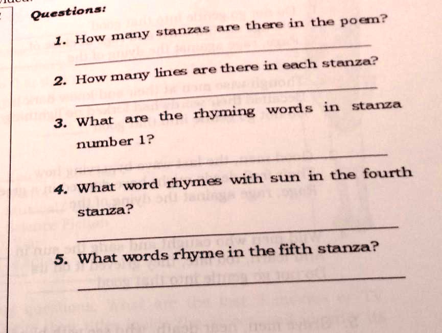SOLVED ided ions 1 How Many Stanzas Are There In The Poem 2 How Many Lines Are There 
