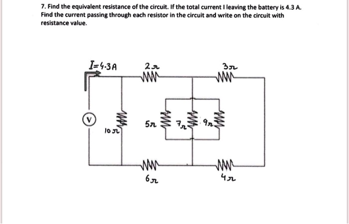 VIDEO solution: 7. Find the equivalent resistance of the circuit: If the total current leaving ...