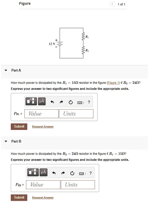 SOLVED: Figure 1 of 1 Part A How much power is dissipated by the R=15 ...