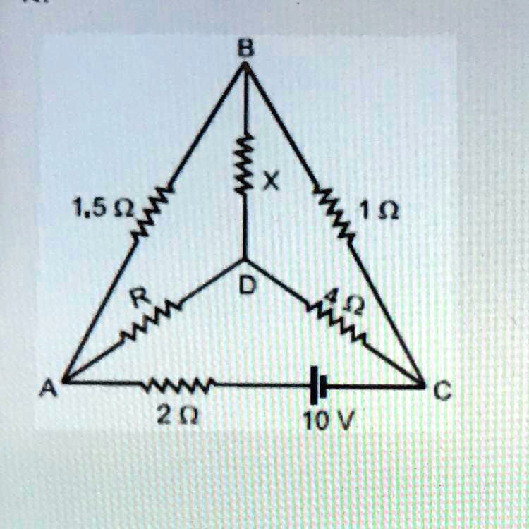 SOLVED: 'If the current through the branch BD of the circuit, shown, is ...