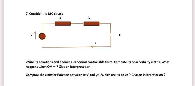 VIDEO solution: 7. Consider the RLC circuit R. Write its equations and ...