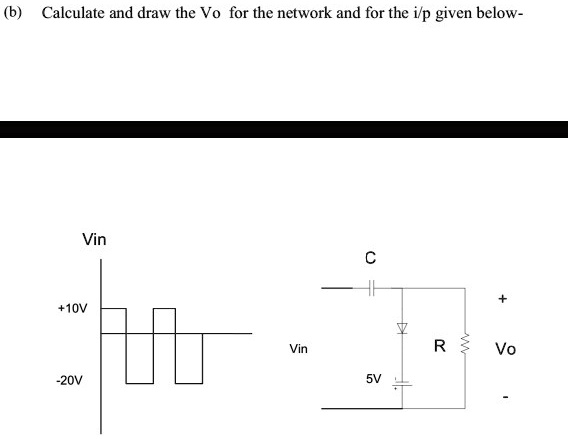 (b) Calculate and draw the Vo for the network and for the i/p given ...