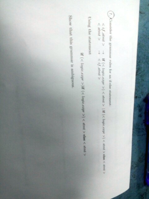 SOLVED: Show that this grammar is ambiguous. Using the statement cstmt ...