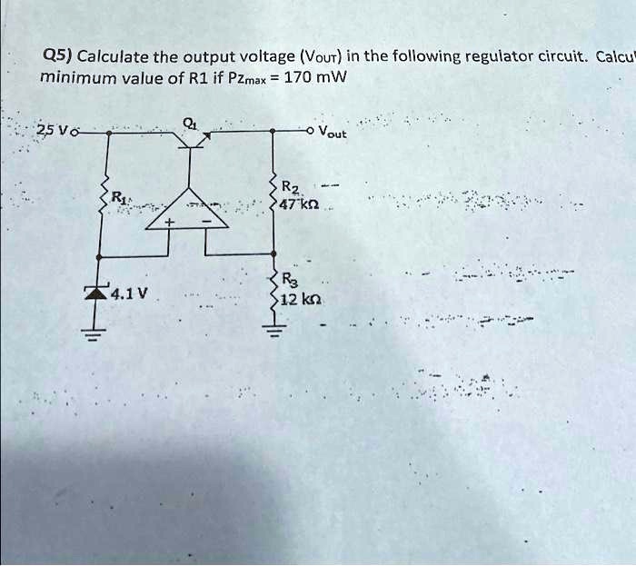 SOLVED: Q5) Calculate the output voltage (Vout) in the following ... SOLVED: Q5) Calculate the output voltage (Vout) in the following ...