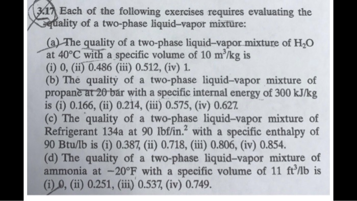each of the following exercises requires evaluating the quality of a ...