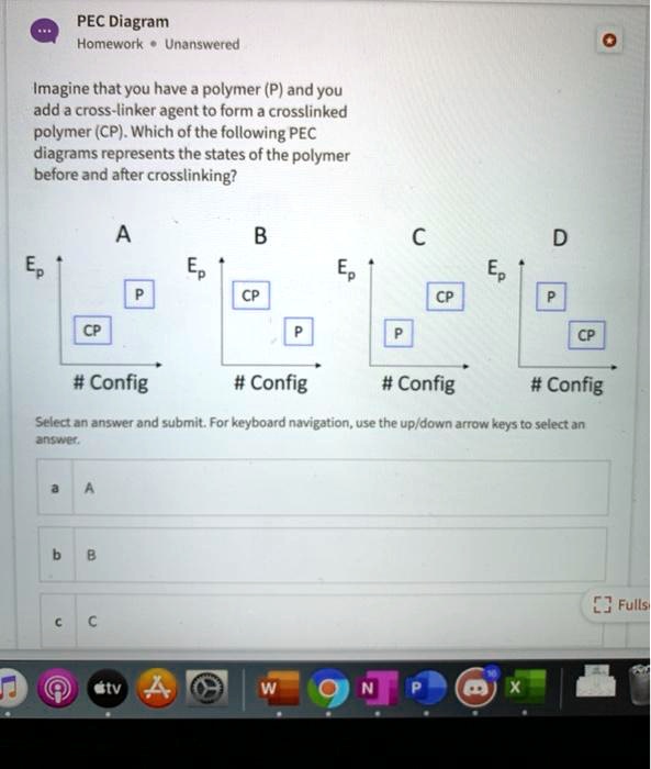 pec diagram homework unanswered imagine that you have polymer p and you add cross linker agent ...