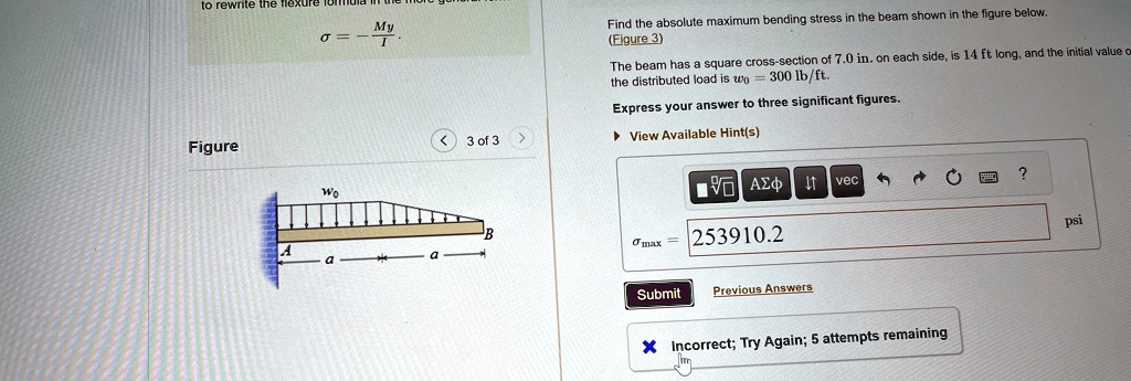 sigma fracmyi find the absolute maximum bending stress in the beam ...