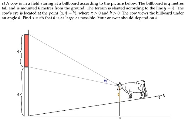 SOLVED: 1) A cow is in a field staring at billboard according to the ...