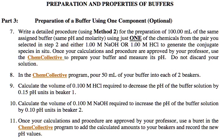 preparation and properties of buffers part 3 preparation of a buffer ...