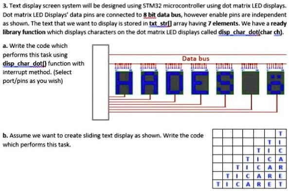 text display screen system will be designed using stm32 microcontroller ...