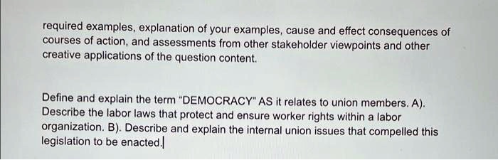 SOLVED: required examples explanation of your examples, cause and ...