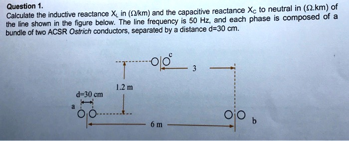 question1 calculate the inductive reactance x in km and the capacitive ...