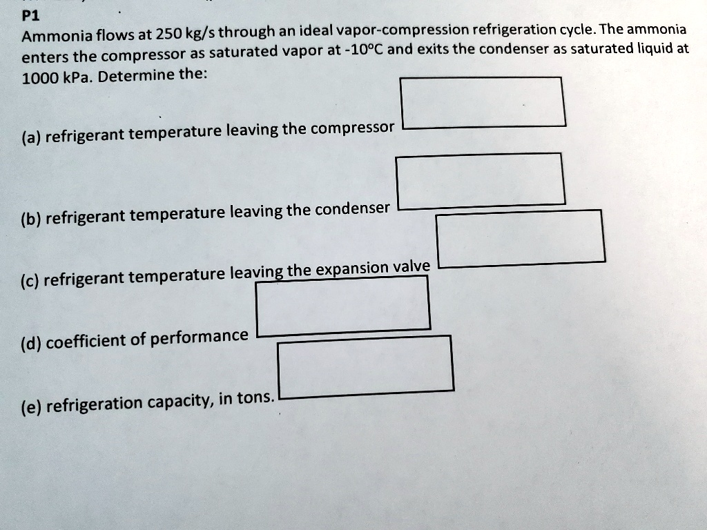 SOLVED: 1000 kPa. Determine the: (a) refrigerant temperature leaving ...