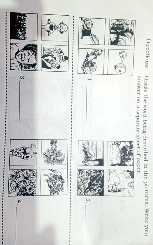 SOLVED: 4 PICS 1 WORD Directions: Guess the word being described in the ...