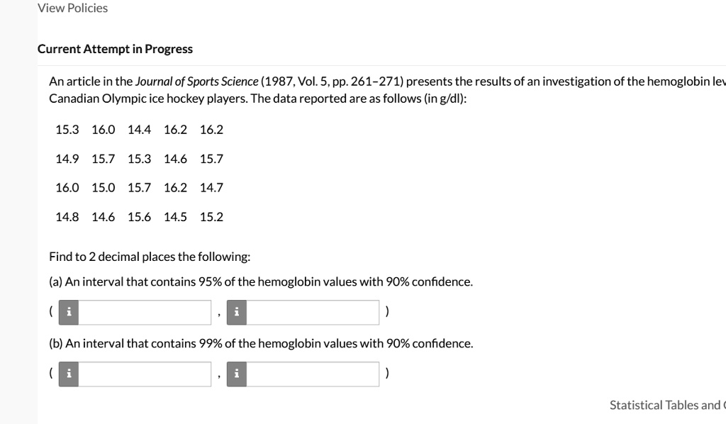 SOLVED: Formulas (a) To find the interval that contains 95% of the ...