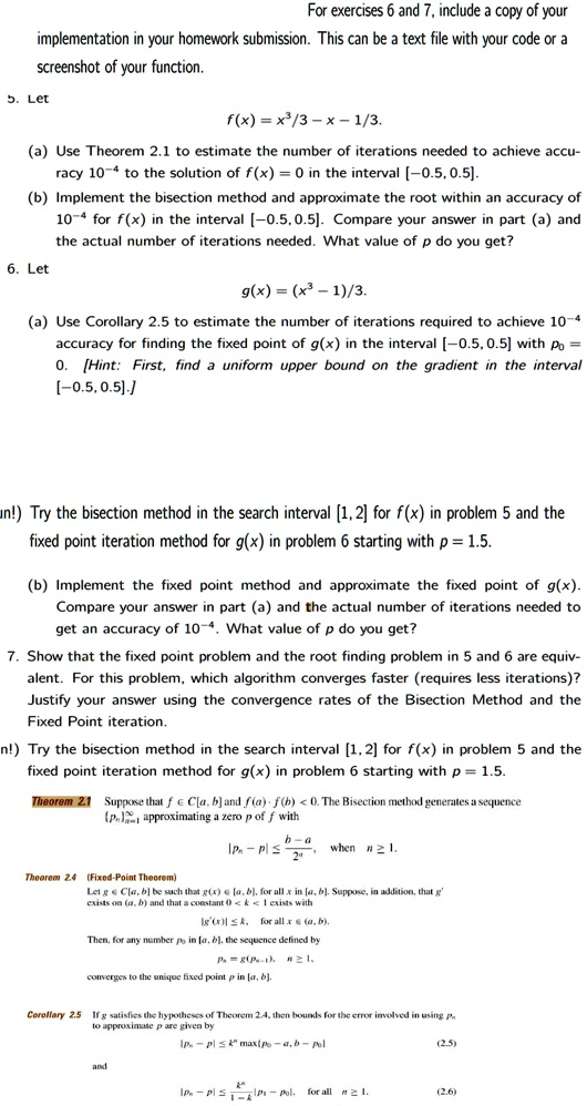 SOLVED: Texts: For exercises 6 and 7, include a copy of your implementation in your homework ...