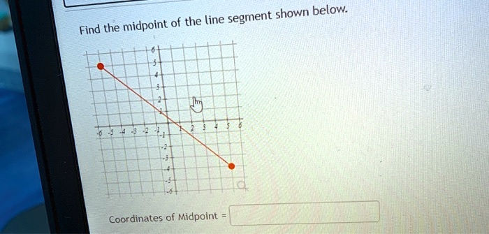 SOLVED: segment shown below: Find the midpoint of the line Coordinates ...