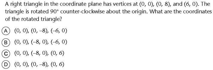 A right triangle in the coordinate plane has vertices at (0,...