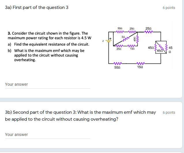 SOLVED: 3a) First part of the question 3 points 3. Consider the circuit ...
