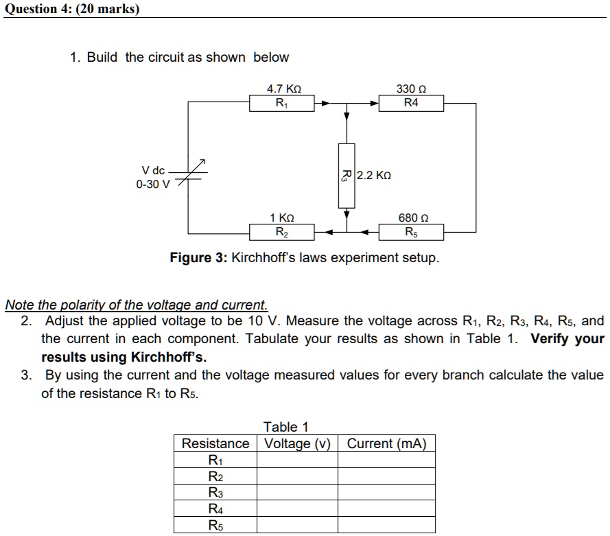 SOLVED: Use Proteus To Build The Circuit Question 4: (20 marks) Build the circuit as shown below ...