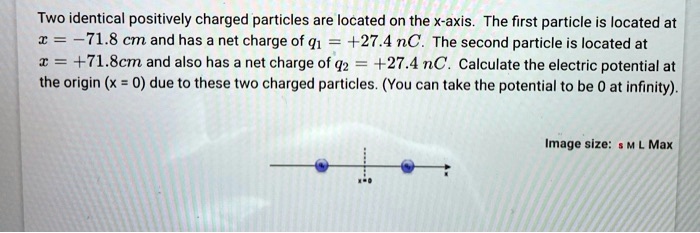 SOLVED:Two identical positively charged particles are located on the X ...