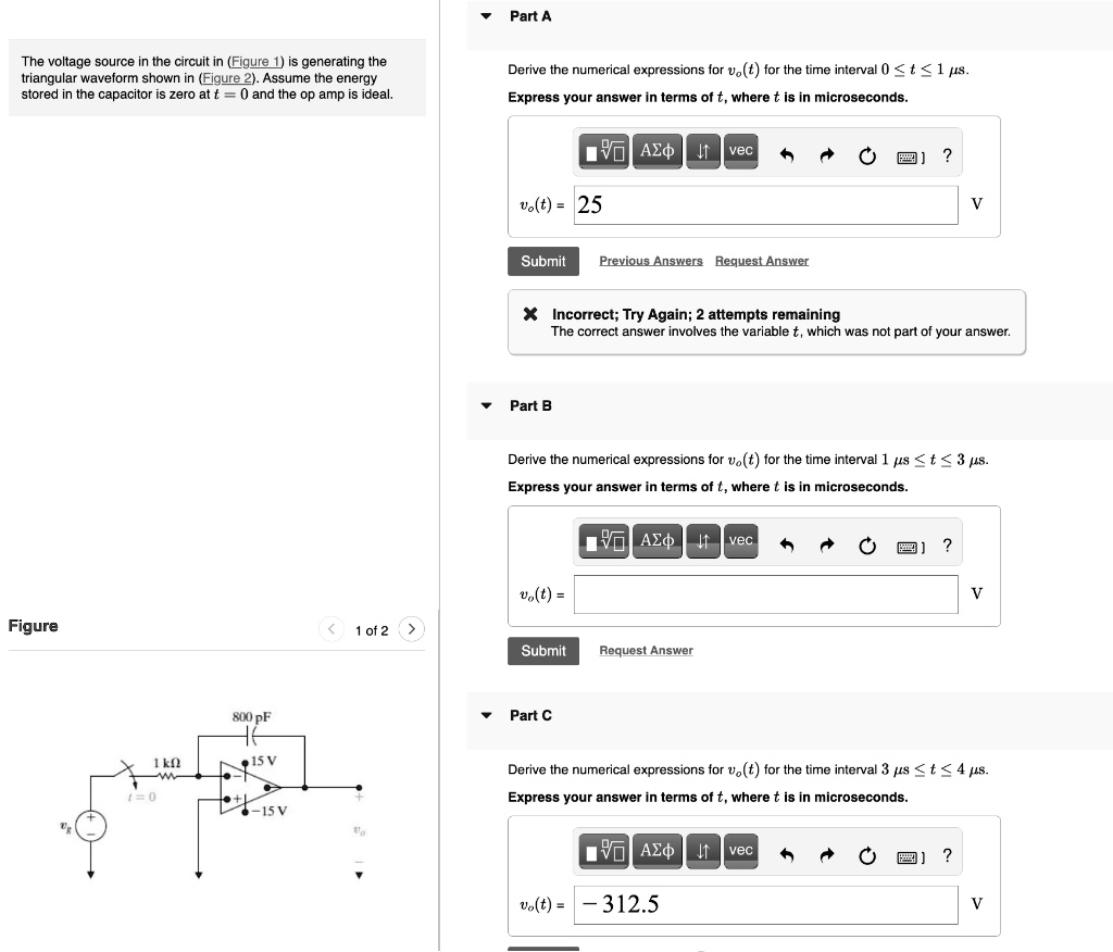Part A The Voltage Source In The Circuit In Figure 1 Is Generating
