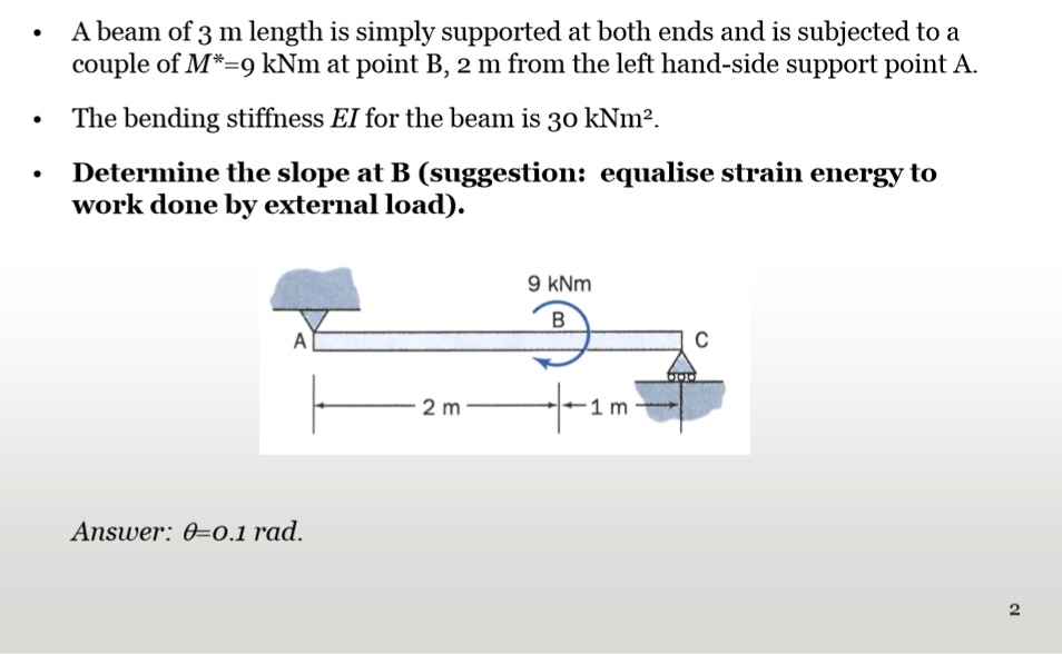 SOLVED: A beam of 3 m length is simply supported at both ends and is ...