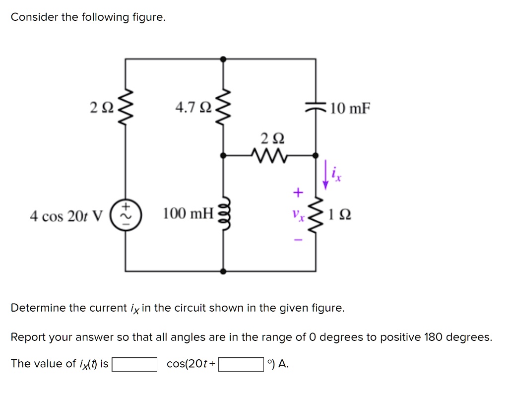 consider the following figure 2 0 470 10 mf 2 0 4 cos 20t v 100 mh 10 ...