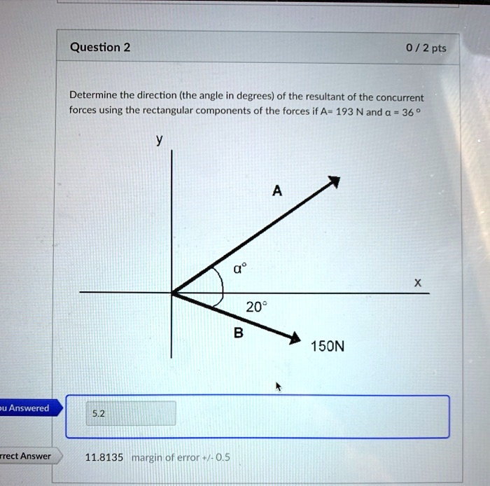 question 2 0 2 pts determine the direction the angle in degrees of the ...
