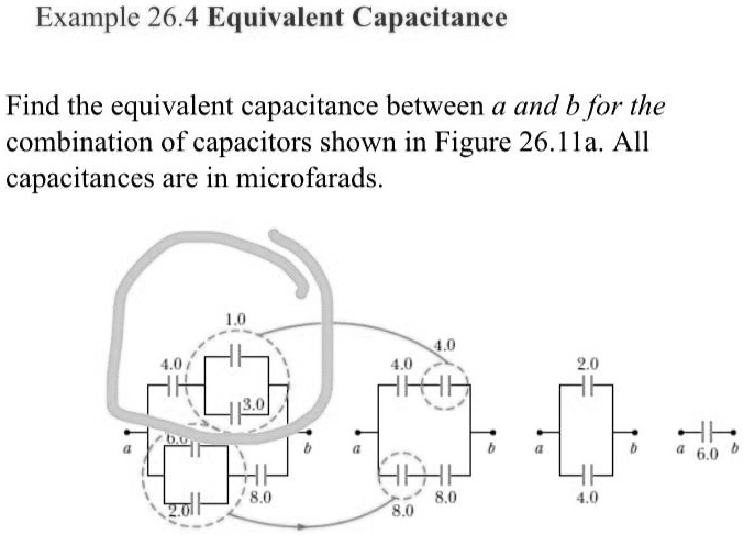 Solved Example 26 4 Equivalent Capacitance Find The Equivalent