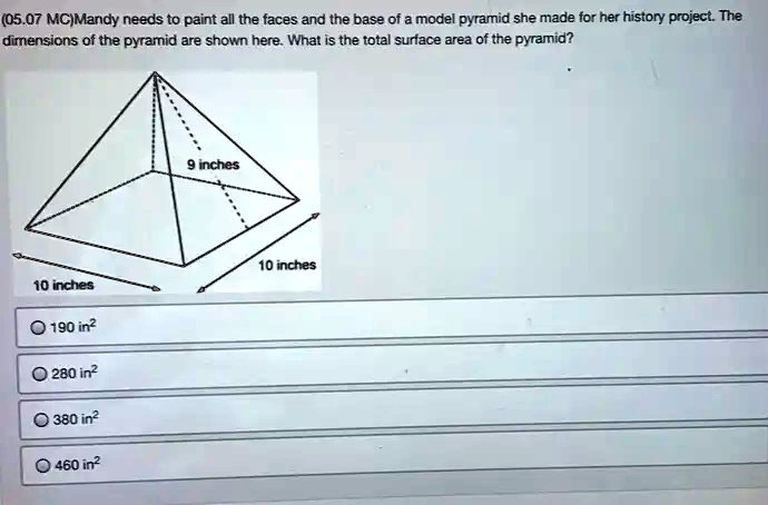SOLVED: Mandy needs to paint all the faces and the base of a model ...