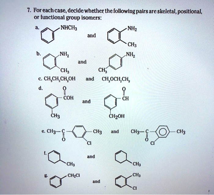 SOLVED: 7. For each case, decide whether the following pairs are ...