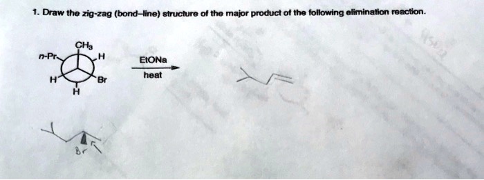 1. Draw the zig-zag (bond-line) structure of the major product of the ...