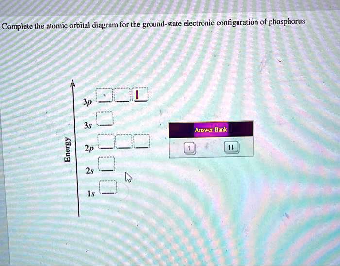 SOLVED: Complele the atomic orbital diagram for the ground-state ...